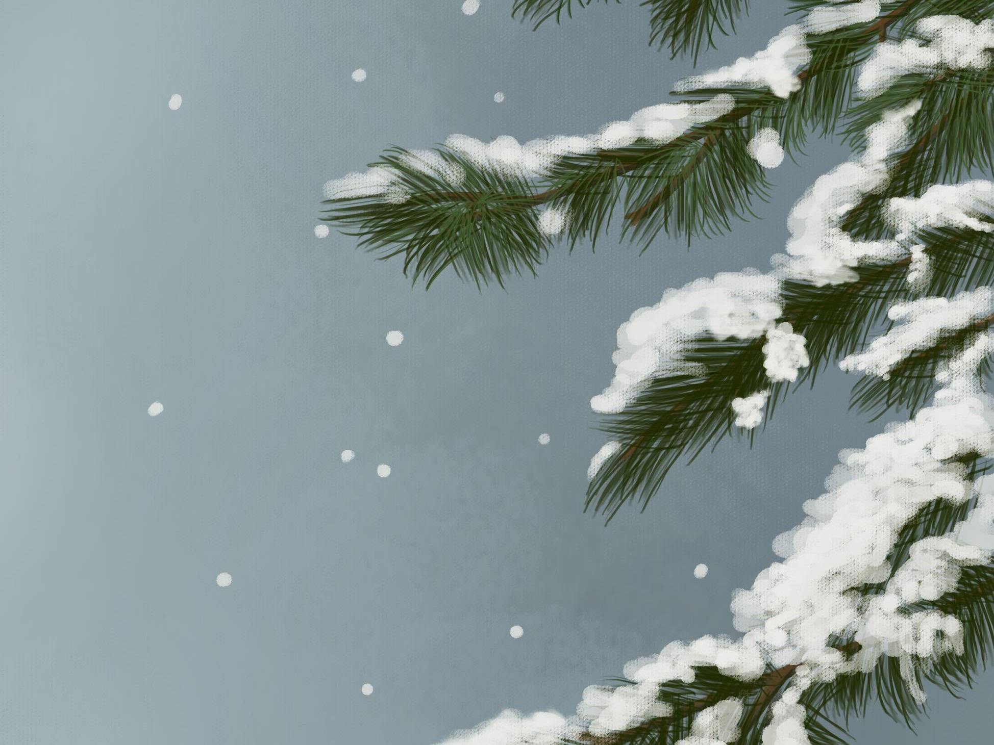 大雪压青松_格格dzk-站酷ZCOOL