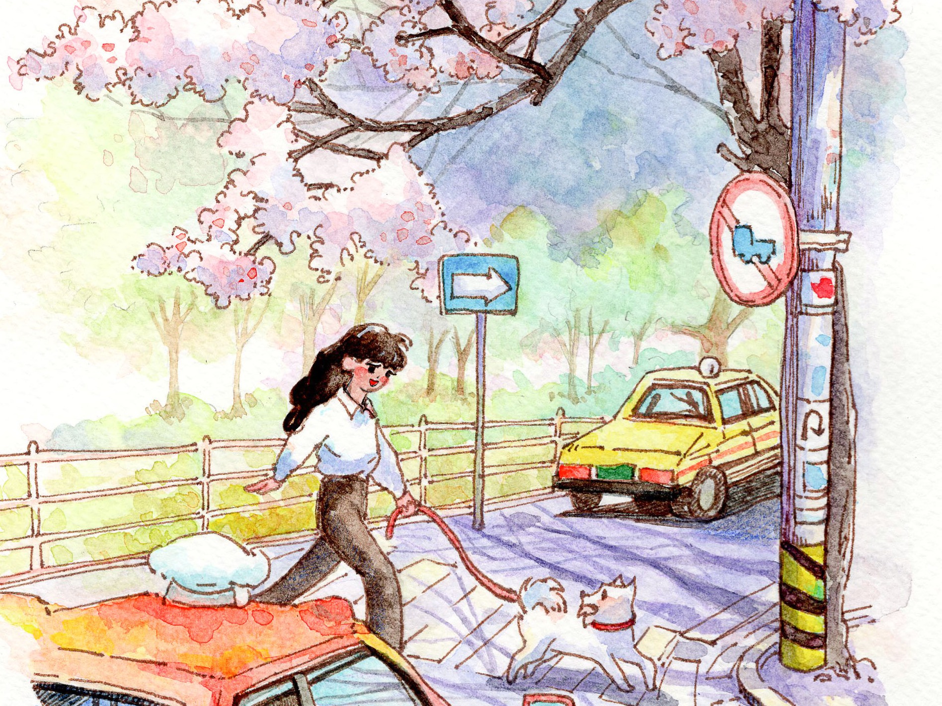 钢笔淡彩_泡影min-站酷ZCOOL