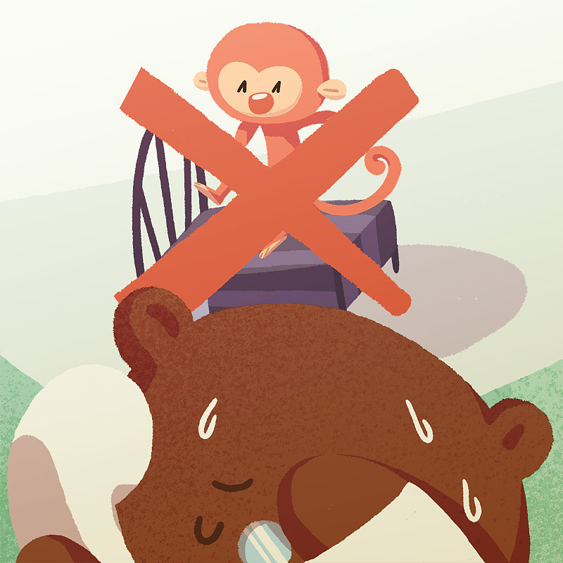绘本Five Little Monkeys_寿限夢-站酷ZCOOL