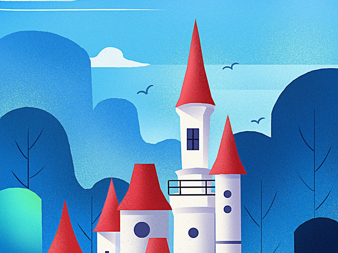 扁平渐变插画_无杳Ben-站酷ZCOOL