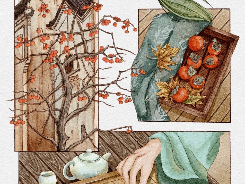 分镜插画|秋意浓_雯钰_WenYu-站酷ZCOOL