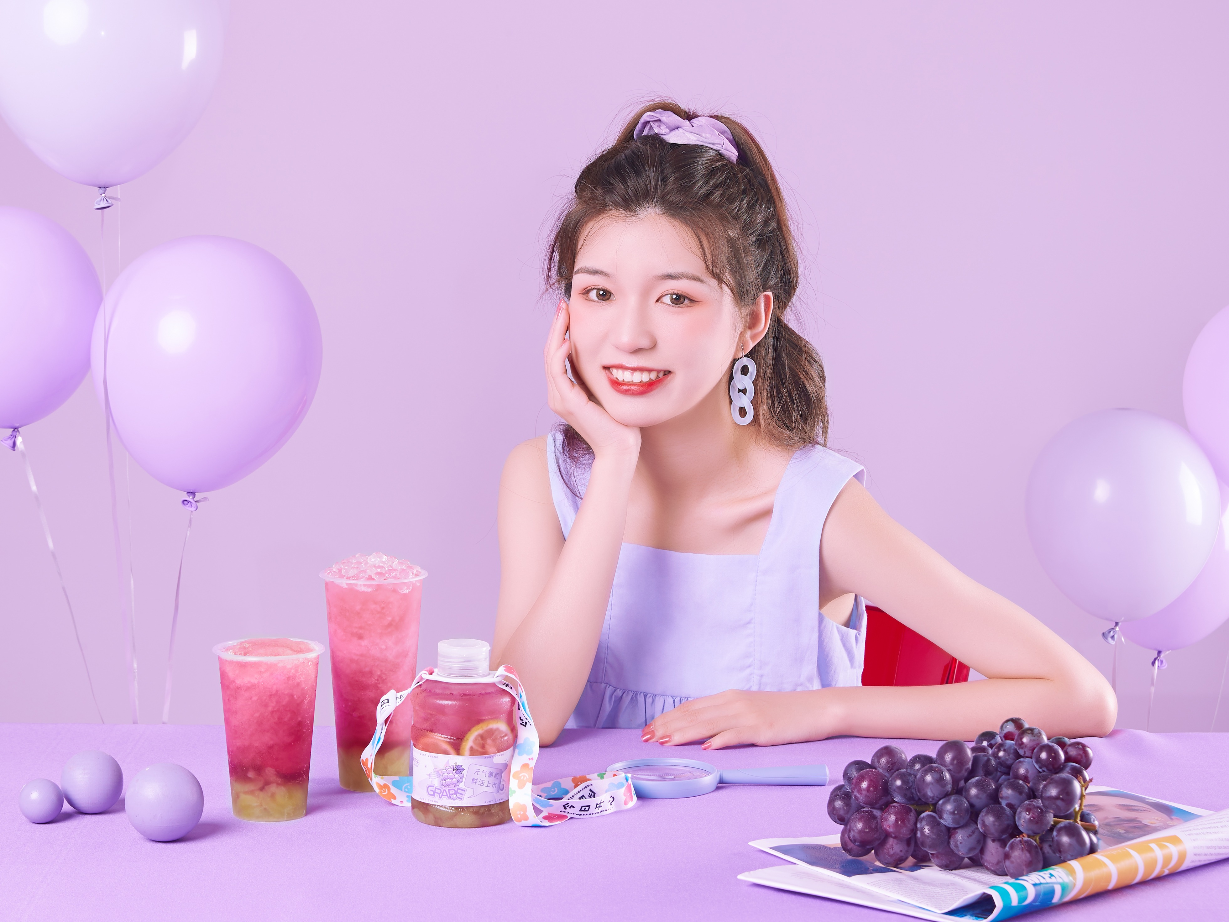 饮品摄影 | 元气葡萄_照相机大鑫-站酷ZCOOL