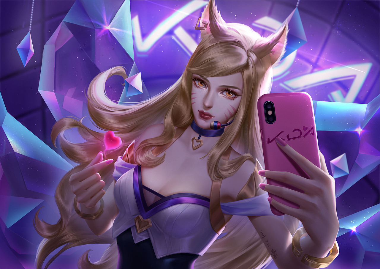 lol同人-kda阿狸 伊芙琳|Illustration|game design|syn旖旎_Original作品-站酷ZCOOL