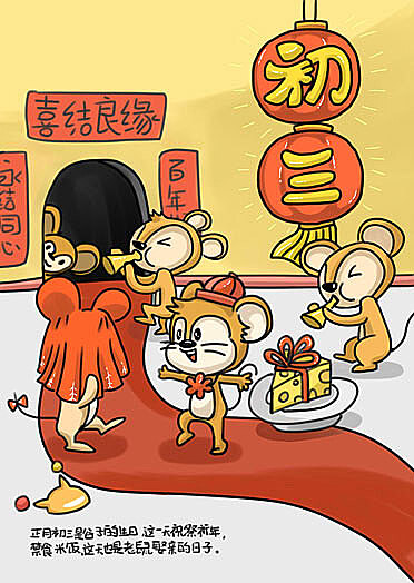 正月十五闹元宵及春节小插画卑鄙猫 站酷zcool