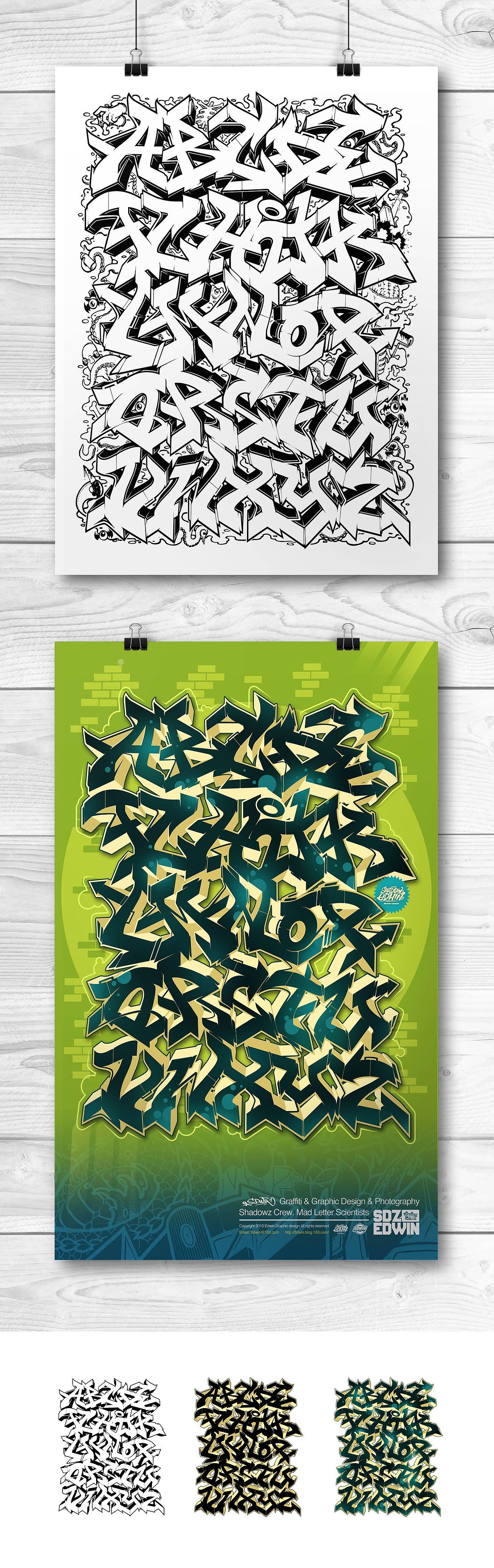 Graffiti Letters Alphabet_Edwiner-站酷ZCOOL