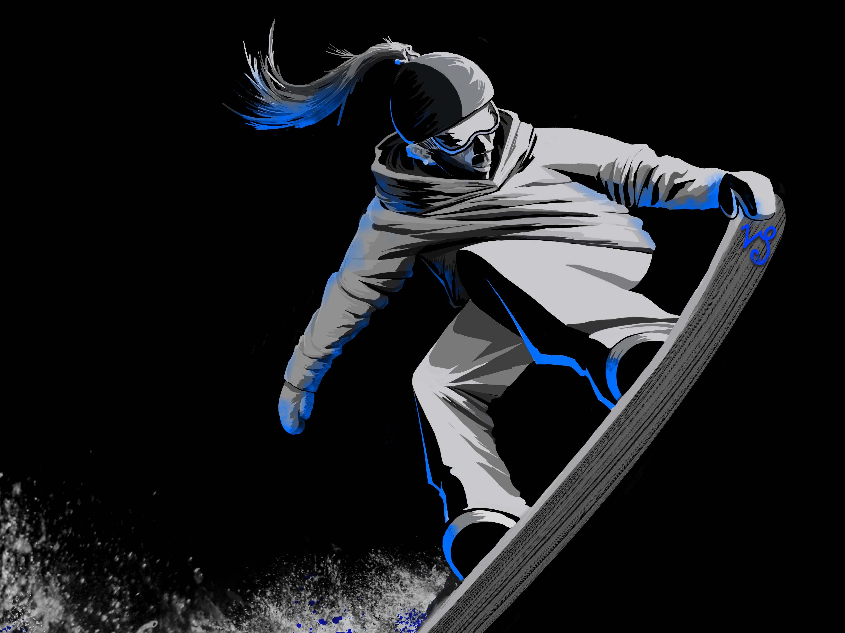 摩羯座的滑雪者_一九Rong-站酷ZCOOL