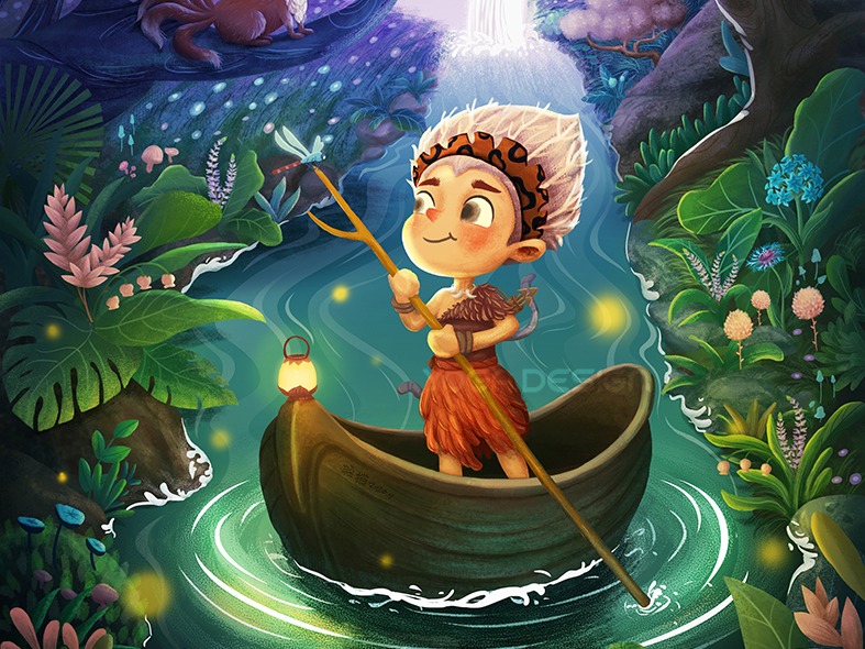 小野人丛林探险_轻描QINGMIAO-站酷ZCOOL