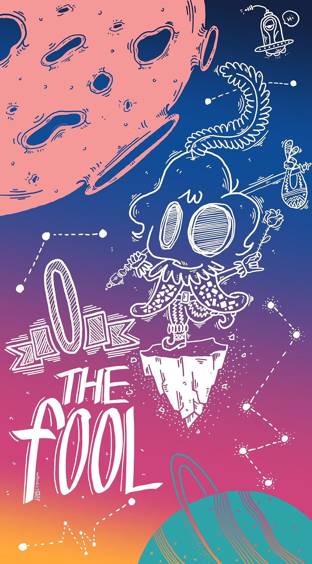 塔罗牌— THE FOOL 摸索配色_rourouking-站酷ZCOOL