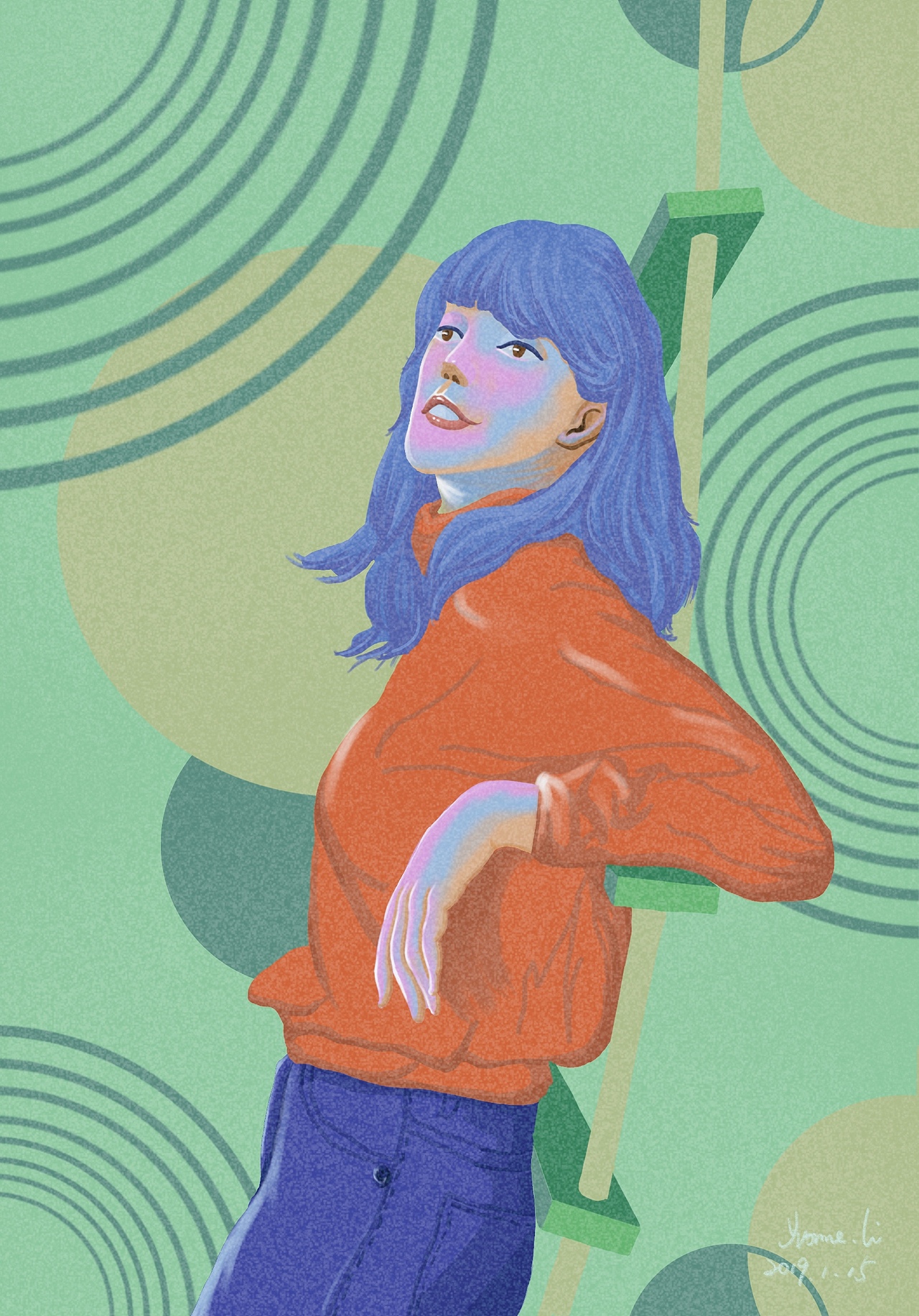 日常人物插画练习15_木子李乙Yvonne-站酷ZCOOL