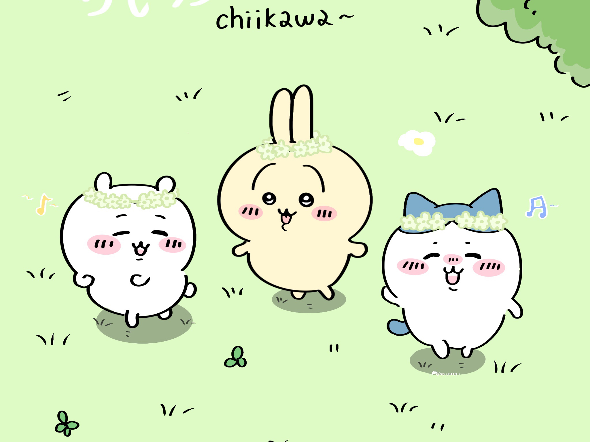 chiikawa｜每次画三个宝宝都很治愈！！_san柿-站酷ZCOOL