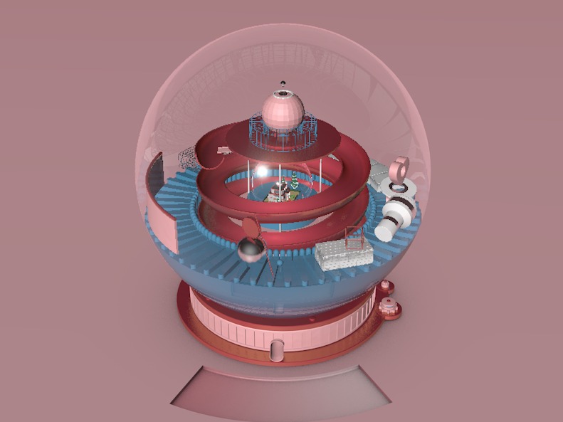 C4D动态水晶球练习制作_小江AAA-站酷ZCOOL