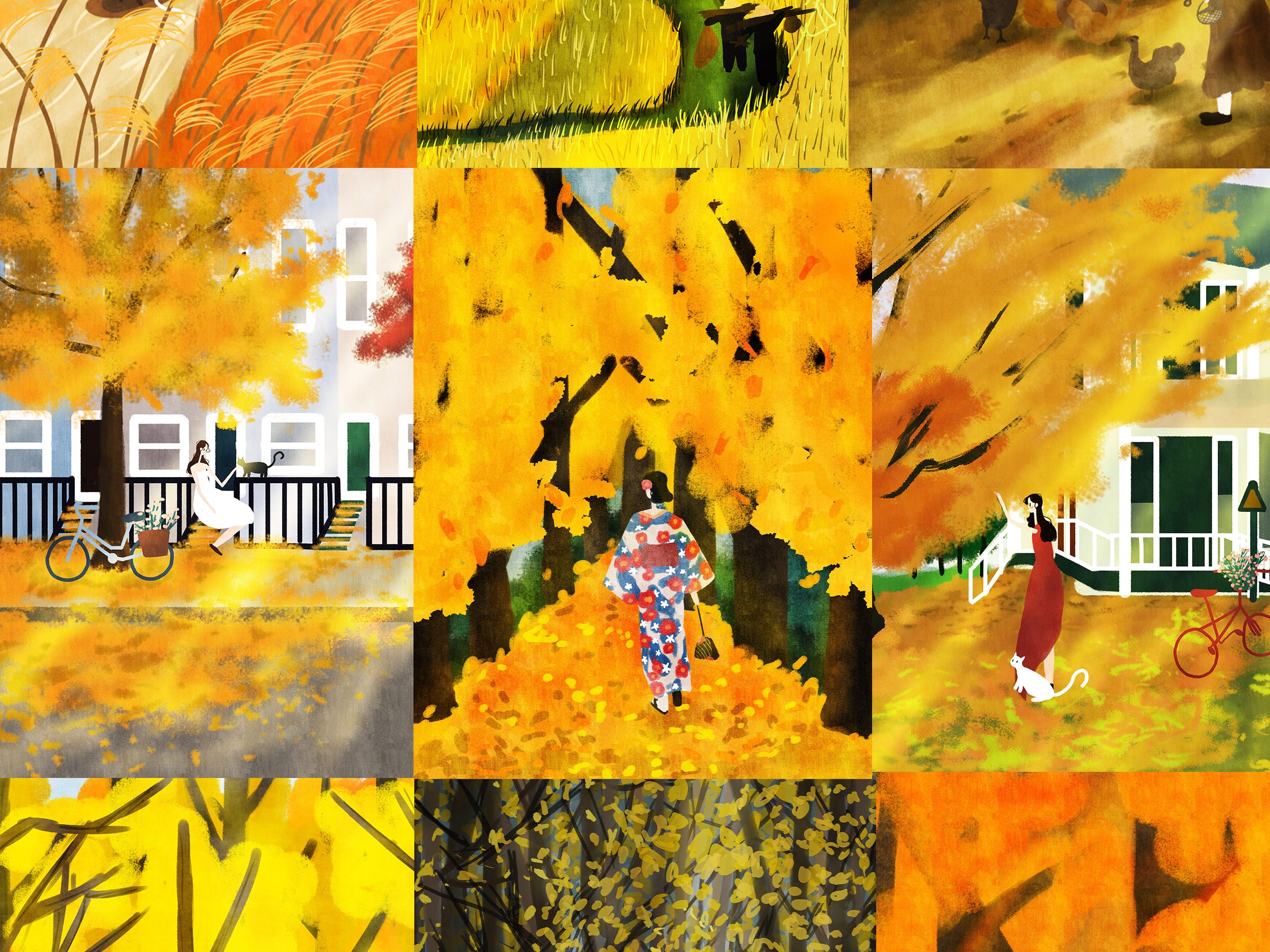 插画//秋分_未泯_wm-站酷ZCOOL