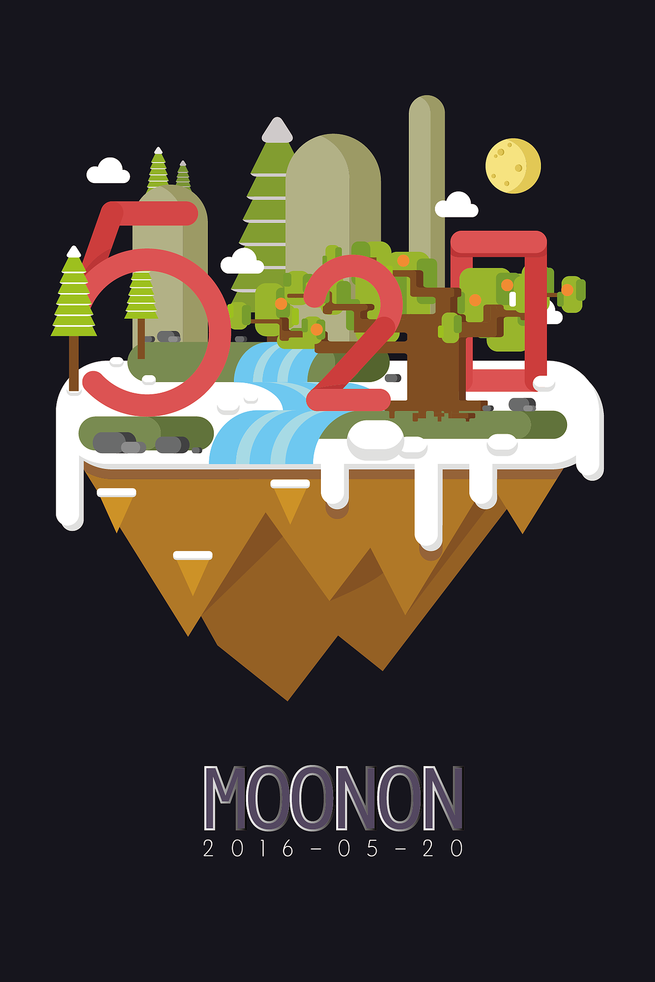 520扁平化海报设计_月上那个黄昏-站酷ZCOOL