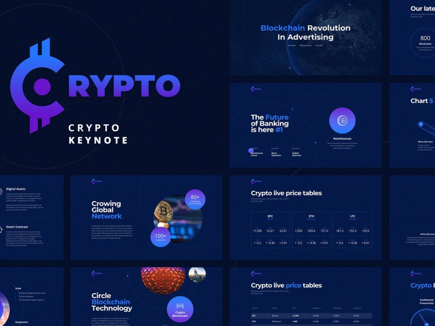 高端商务紫蓝渐变融资发布会Keynote模板_七图网-站酷ZCOOL