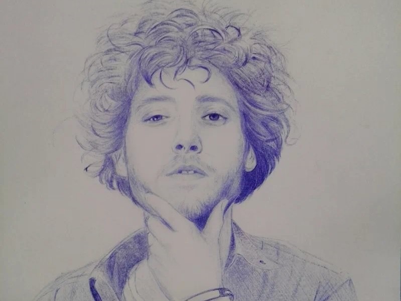 圆珠笔肖像_宛如天堂-站酷ZCOOL