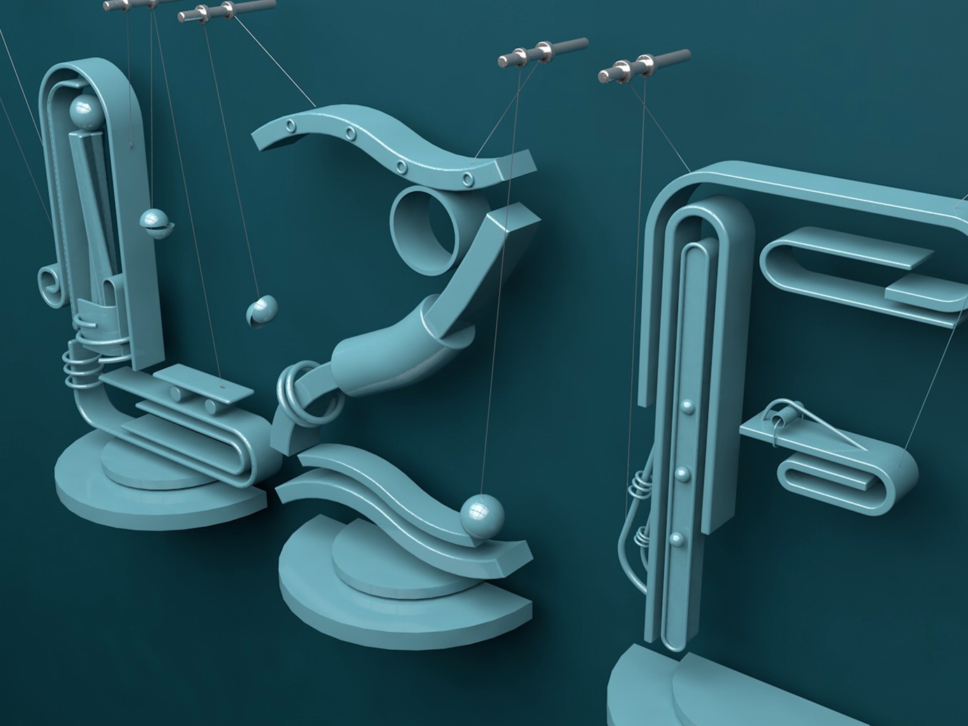 C4D金属字_熊宝250-站酷ZCOOL