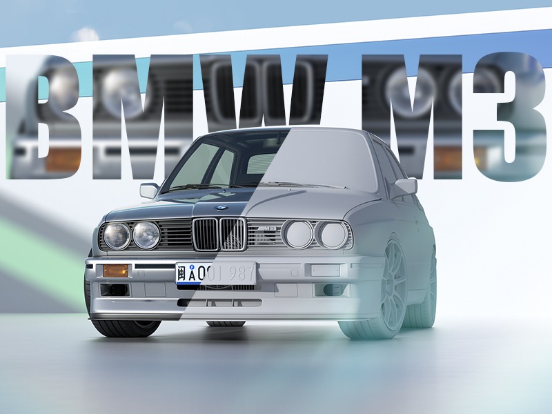 CGI BMW M3 1991_Tommy_林冲-站酷ZCOOL