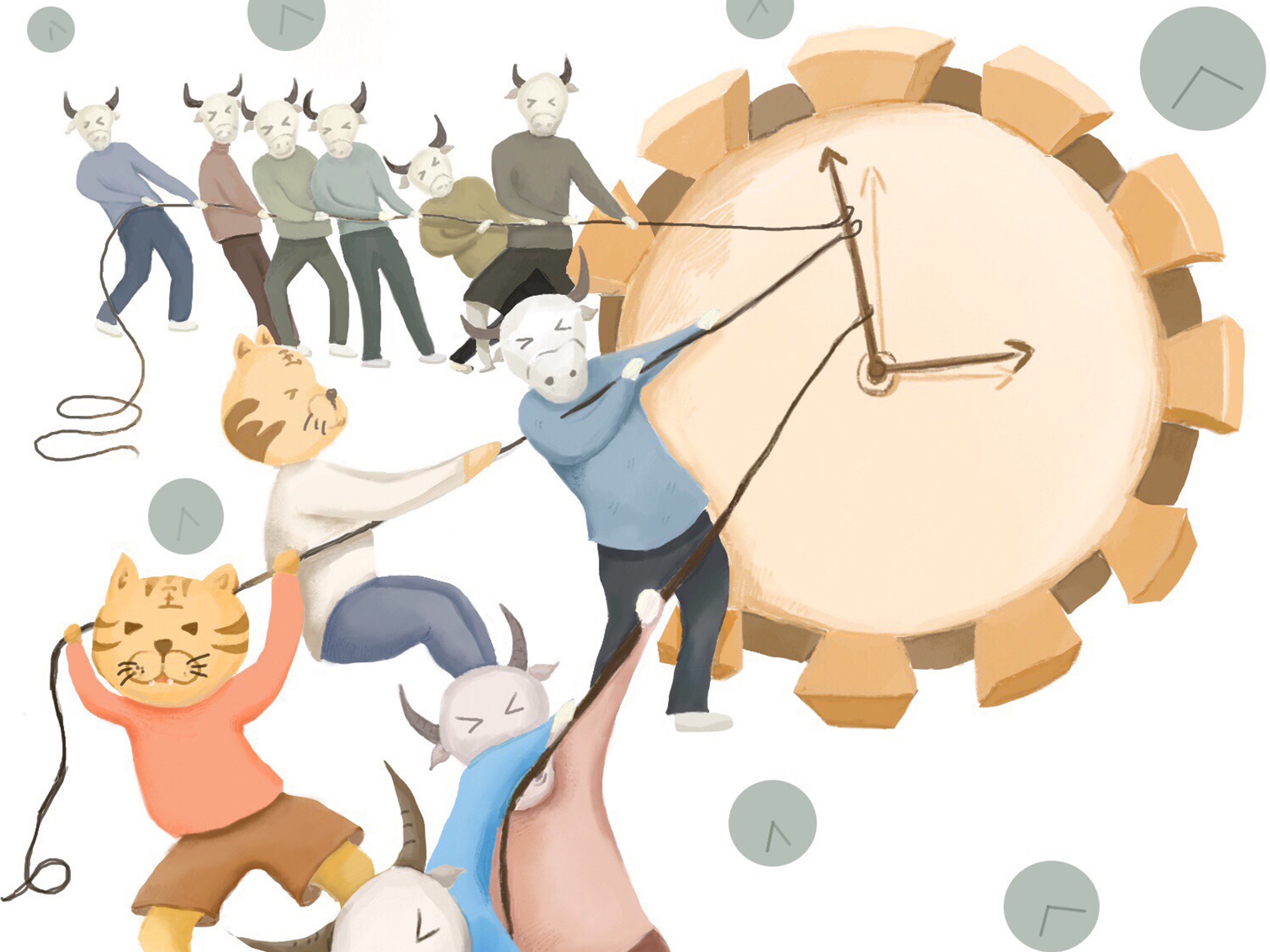 插画海报-CHERISH THE TIME_苏咕噜嘟-站酷ZCOOL