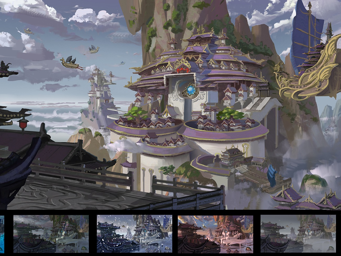 气氛图与天气变化练习_原画路飞-站酷ZCOOL