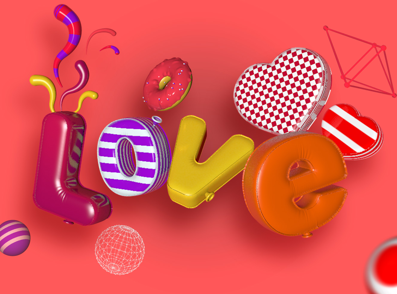 c4d字体练习_曦瓜皮-站酷ZCOOL