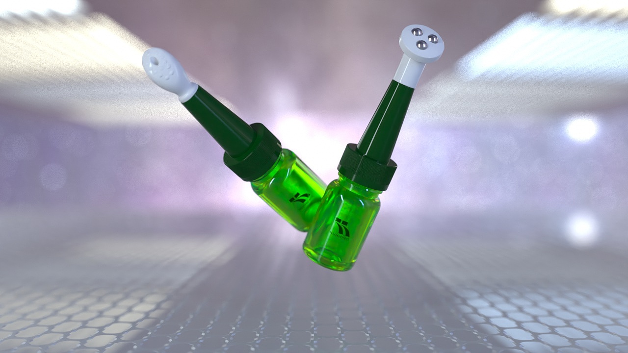 功能解说三维动画大片 辉鸿AB混合液体头皮按摩小瓶_实力悬叔-站酷ZCOOL