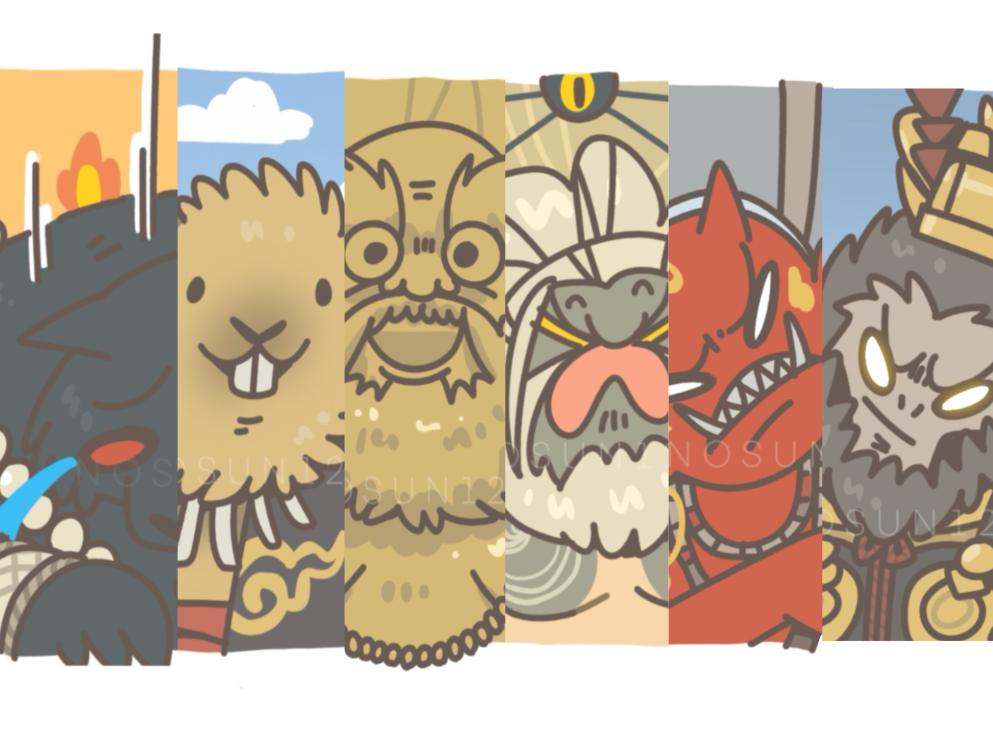 画了黑神话悟空中八十一位BOSS_nosun123-站酷ZCOOL