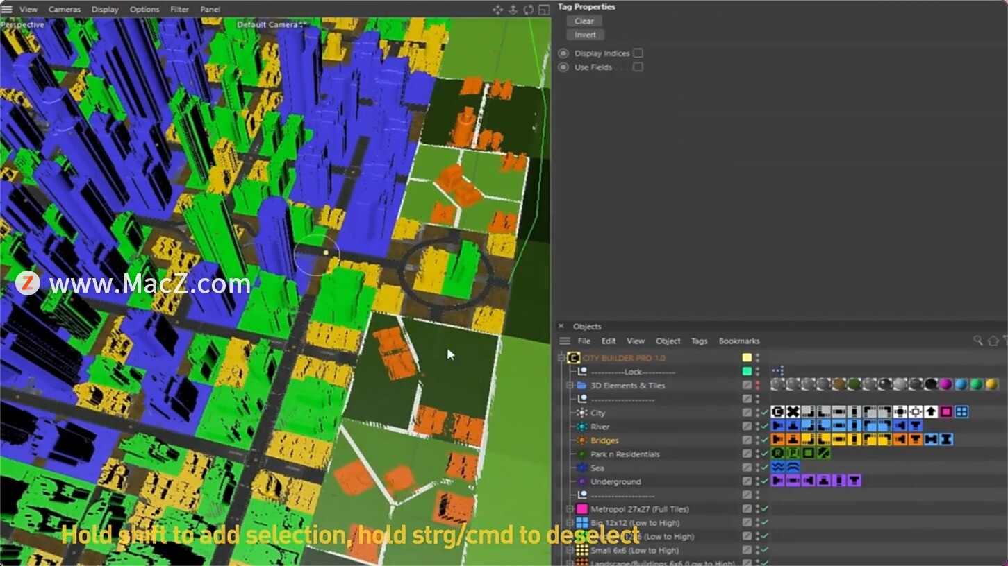 C4D插件：自适应生成三维城市建筑预设CityBuilder Pro_一念浮萍-站酷ZCOOL