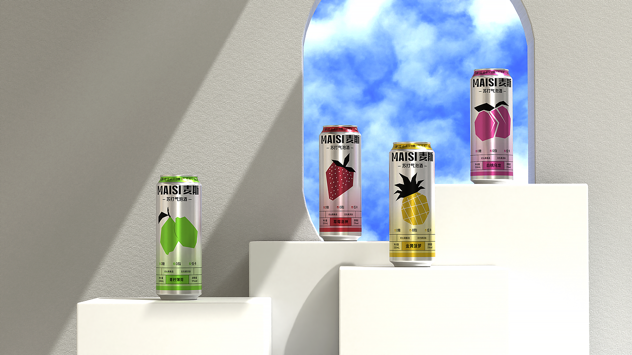 MAISI麦斯苏打气泡酒 / 包装全案设计_池浅Shallow-站酷ZCOOL