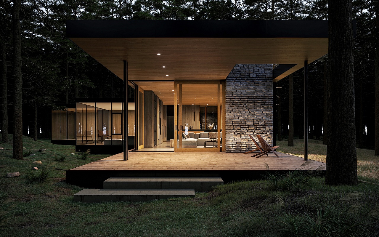 蝉噪林逾静 鸟鸣山更幽 3d Max+Corona+Photoshop_wumingzhibei-站酷ZCOOL