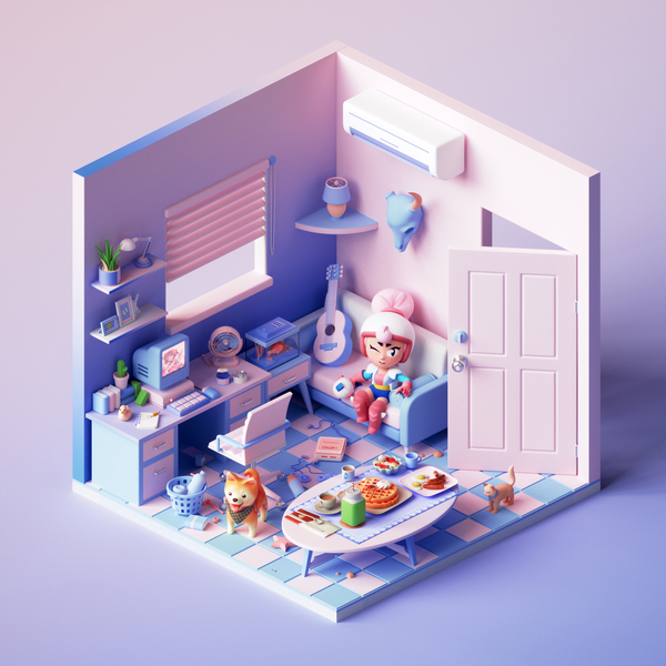 c4d 小房间_创意设计作品图片素材-站酷ZCOOL