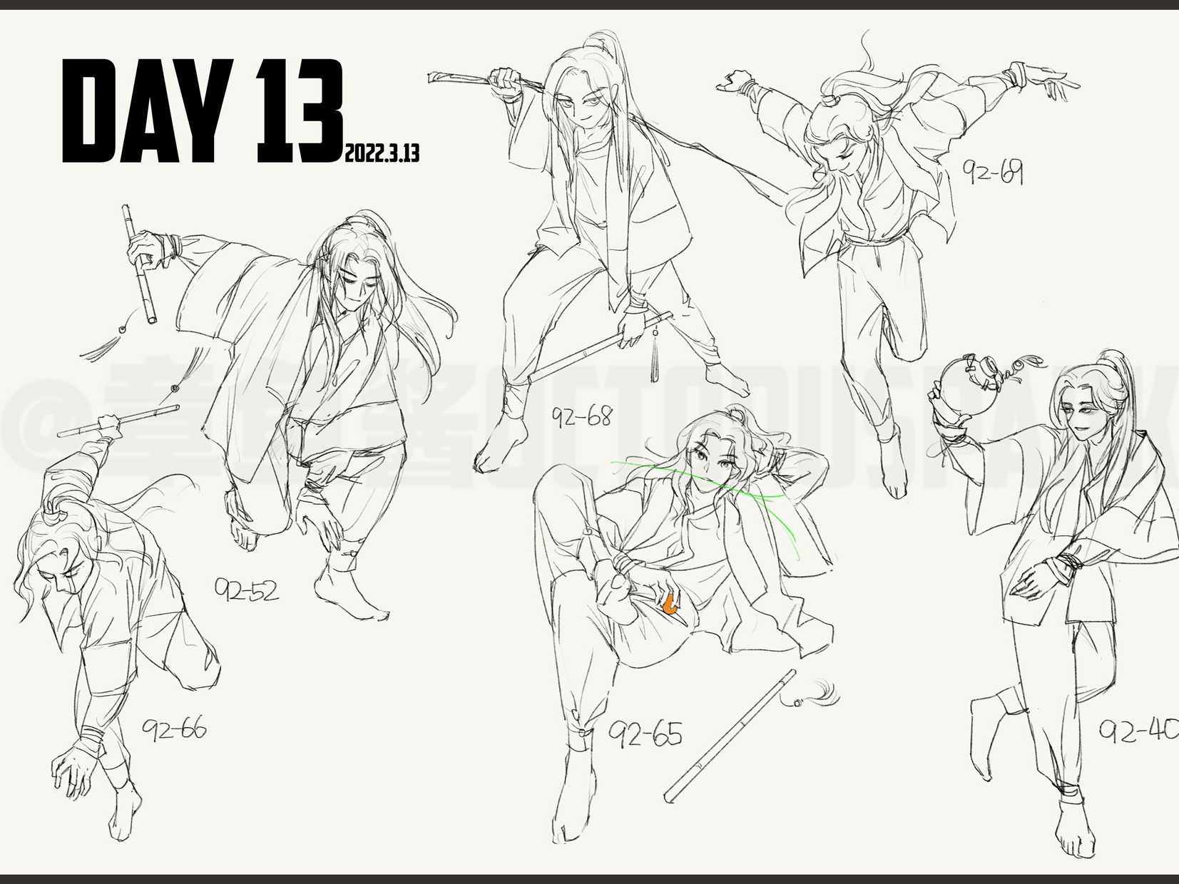 #速写60天挑战赛#Day13@速写班长_章鱼酱油-站酷ZCOOL