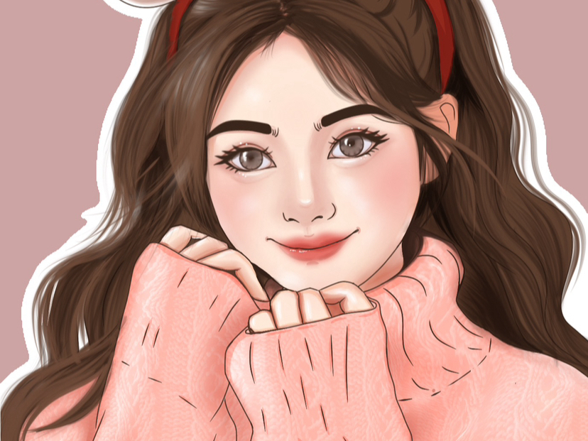 手绘漫画女孩_一只喵的妈咪-站酷ZCOOL