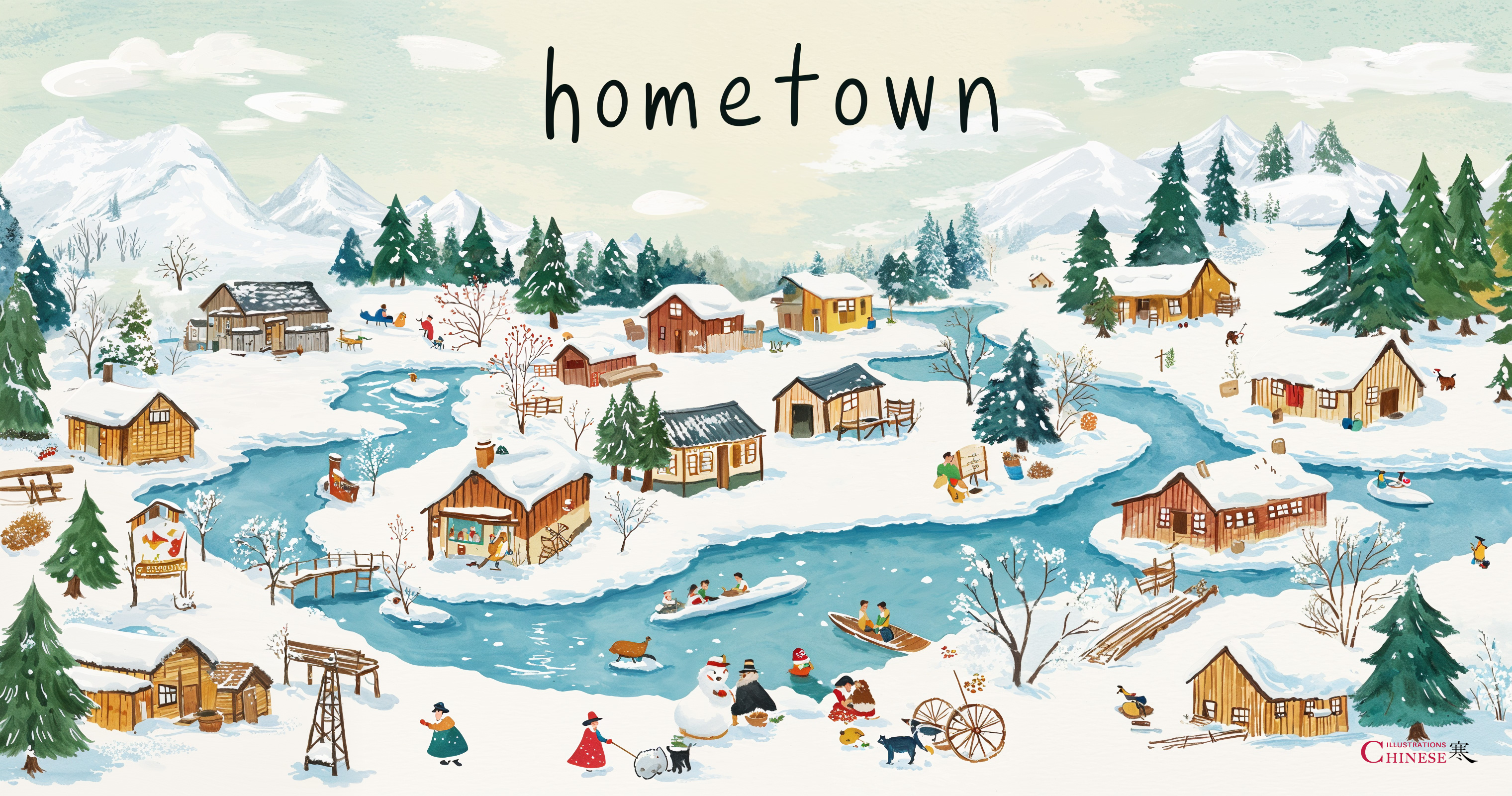 家乡的雪景_Felixhan-站酷ZCOOL