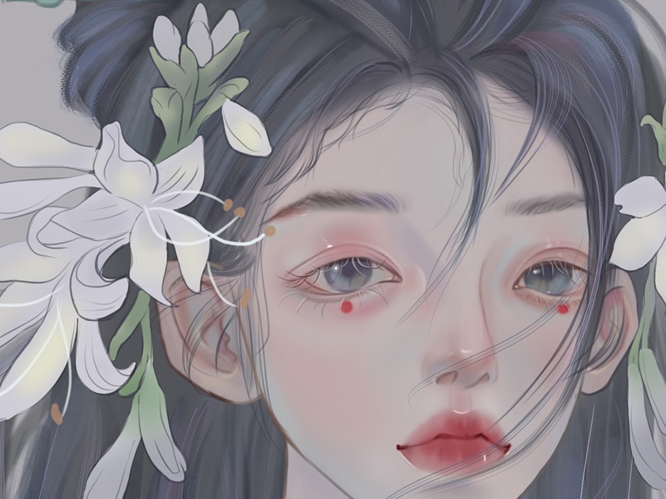 本草纲目拟人|玉簪螺髻 插画人物鱼丸很忙 站酷zcool