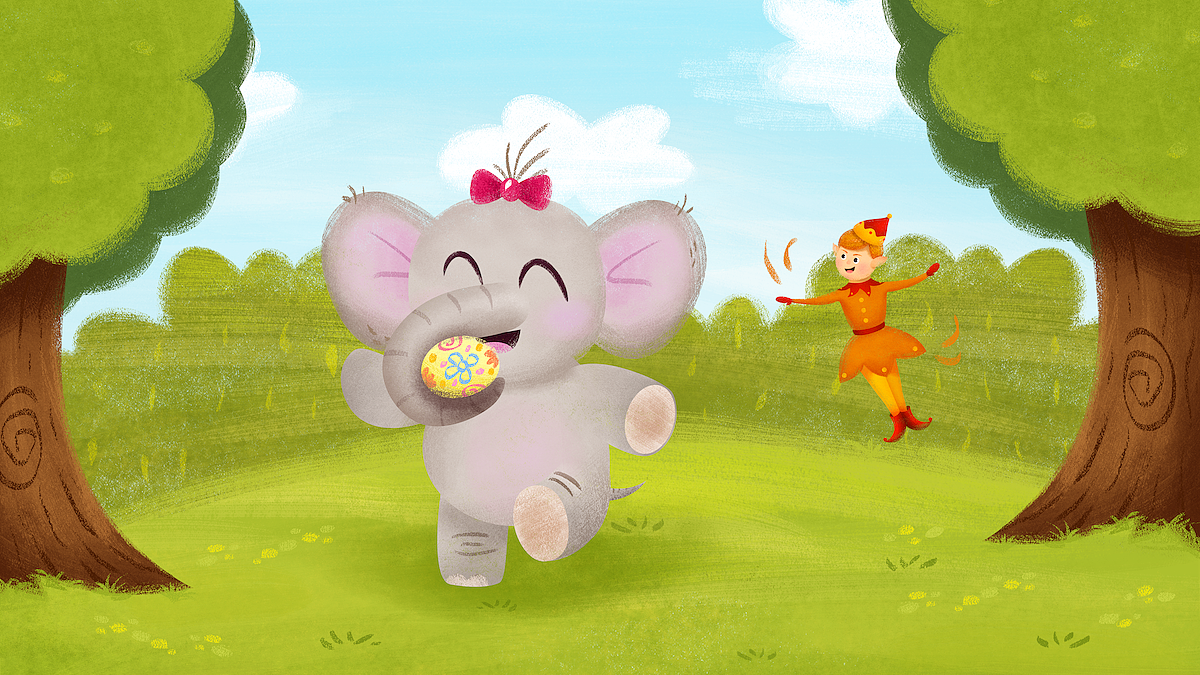 儿童英语绘本 Little Elephant_Fifi_Jin-站酷ZCOOL