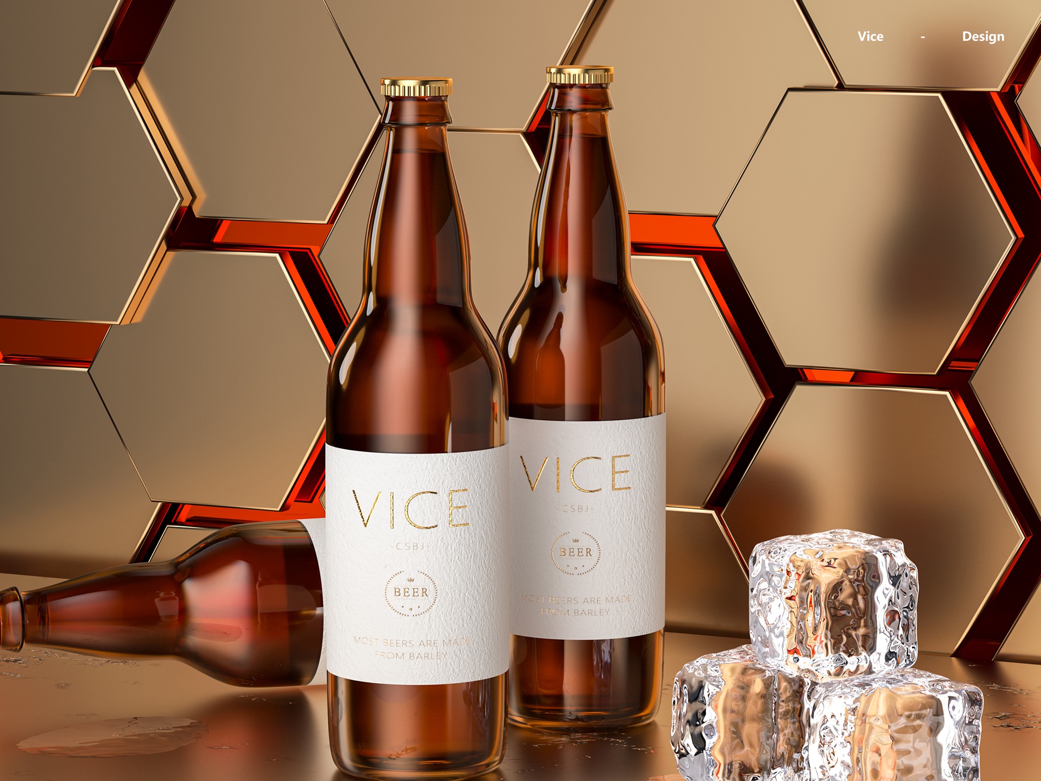 啤酒建模渲染~_VICE触手不及-站酷ZCOOL