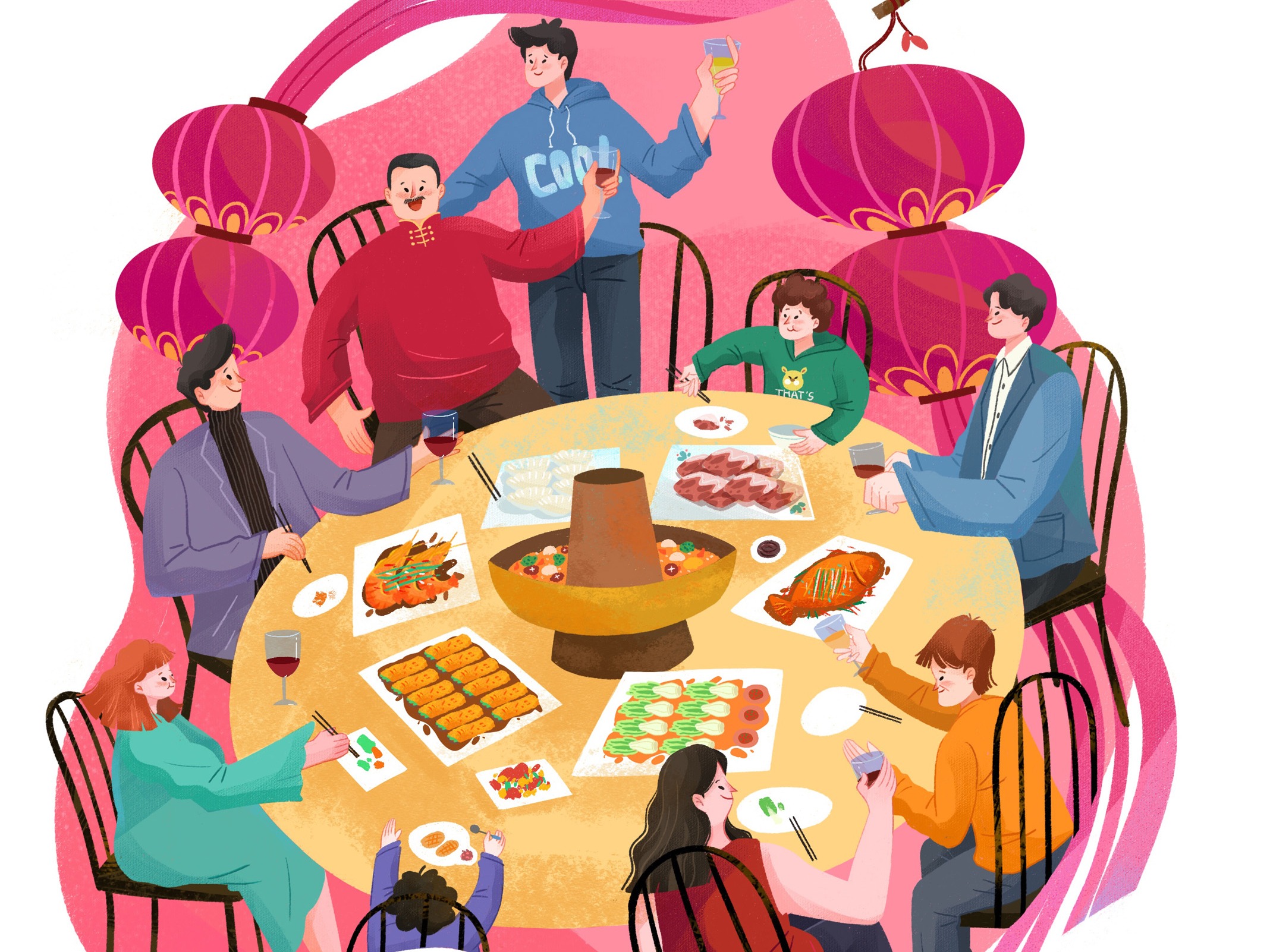 年夜饭_阿雅嘿limengya-站酷ZCOOL