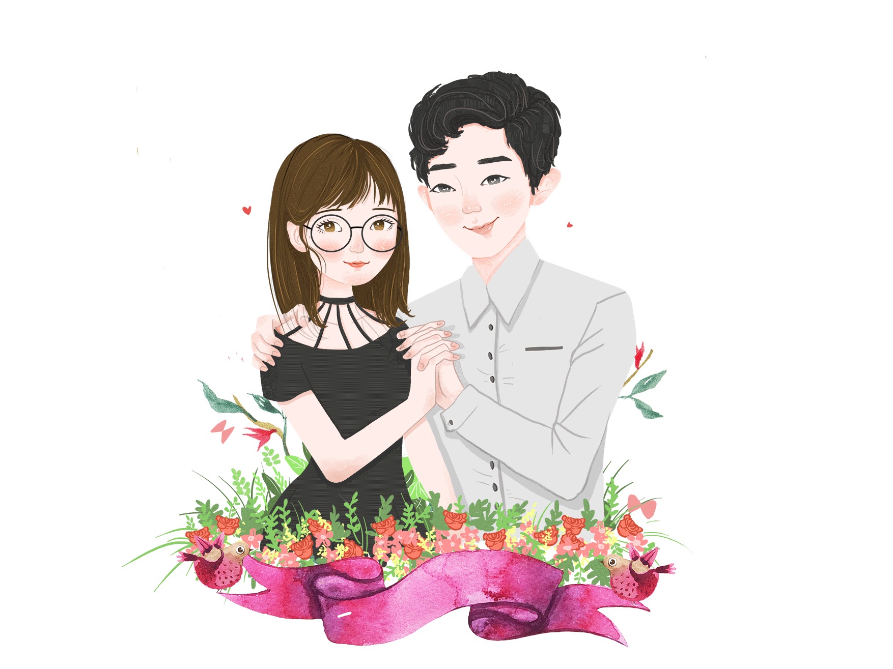 5周年动画-卡通动漫情侣插画_HEZi何子-站酷ZCOOL