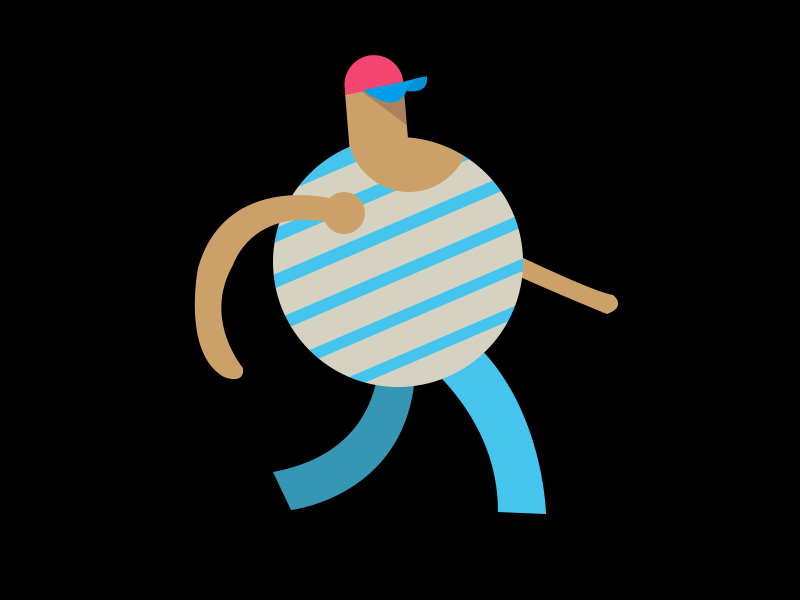 大胖儿走路_luoki-站酷ZCOOL