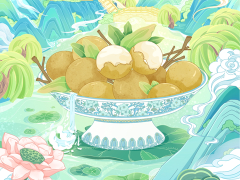 24节气｜处暑节气插画海报_yiyil-站酷ZCOOL