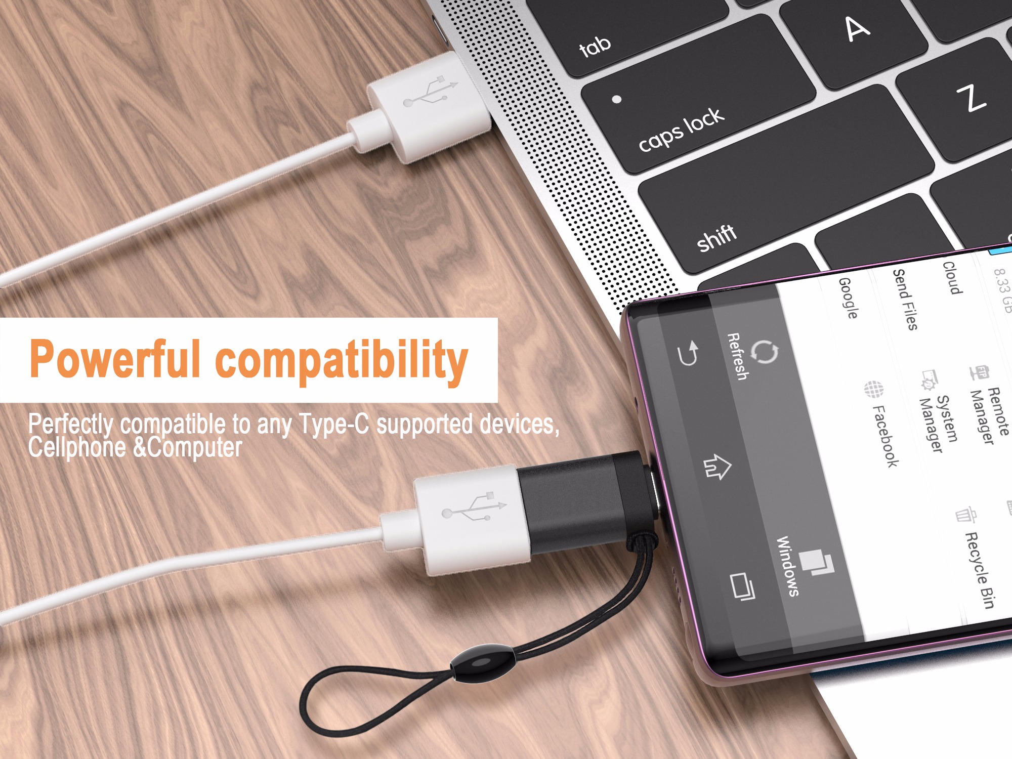 TYPE-C 转 USB 转接头 建模渲染 亚马逊美工 聚光影像_yehailin1212-站酷ZCOOL