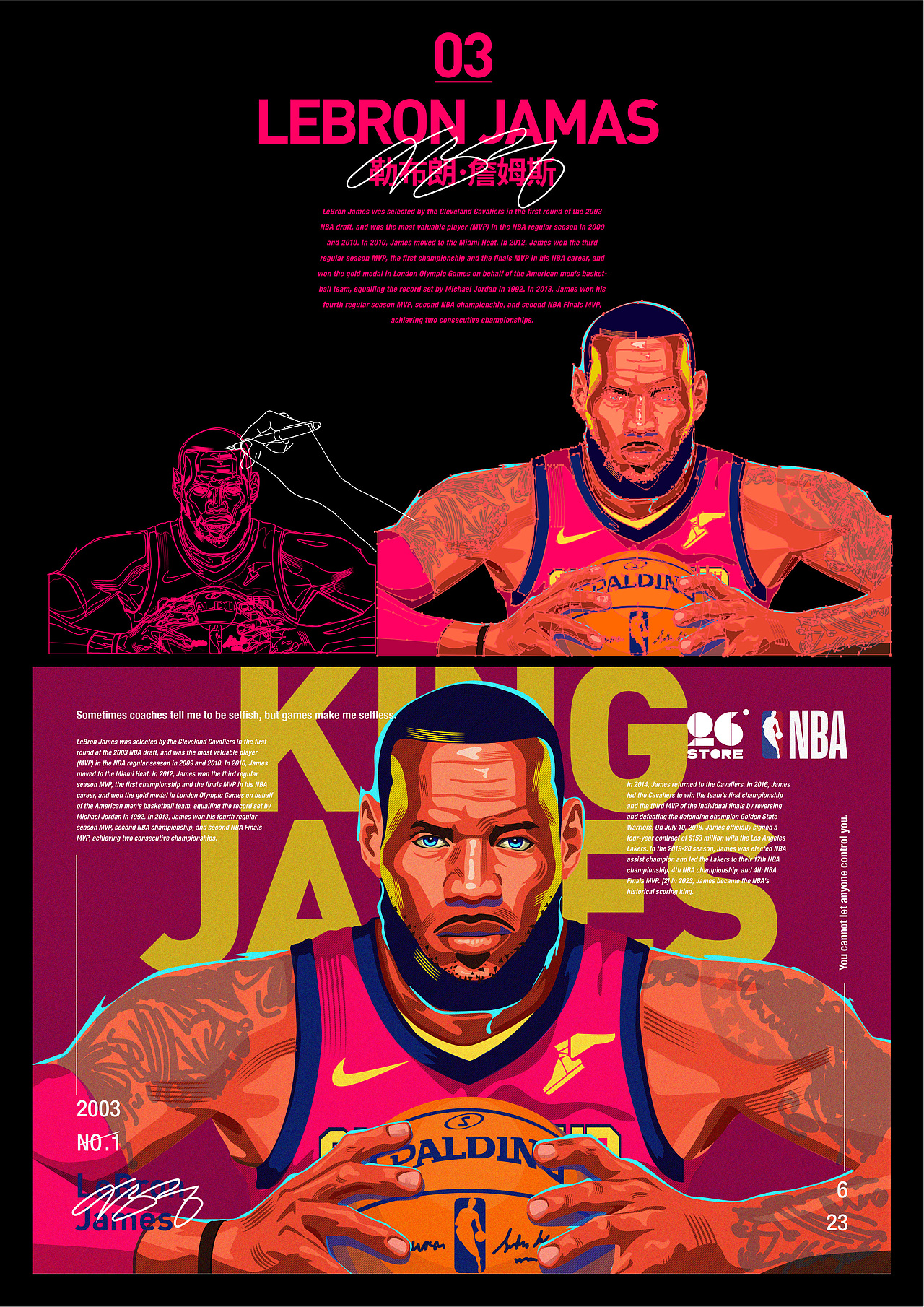 2023上半年插画合集|NBA球星系列_KAIKIN-站酷ZCOOL