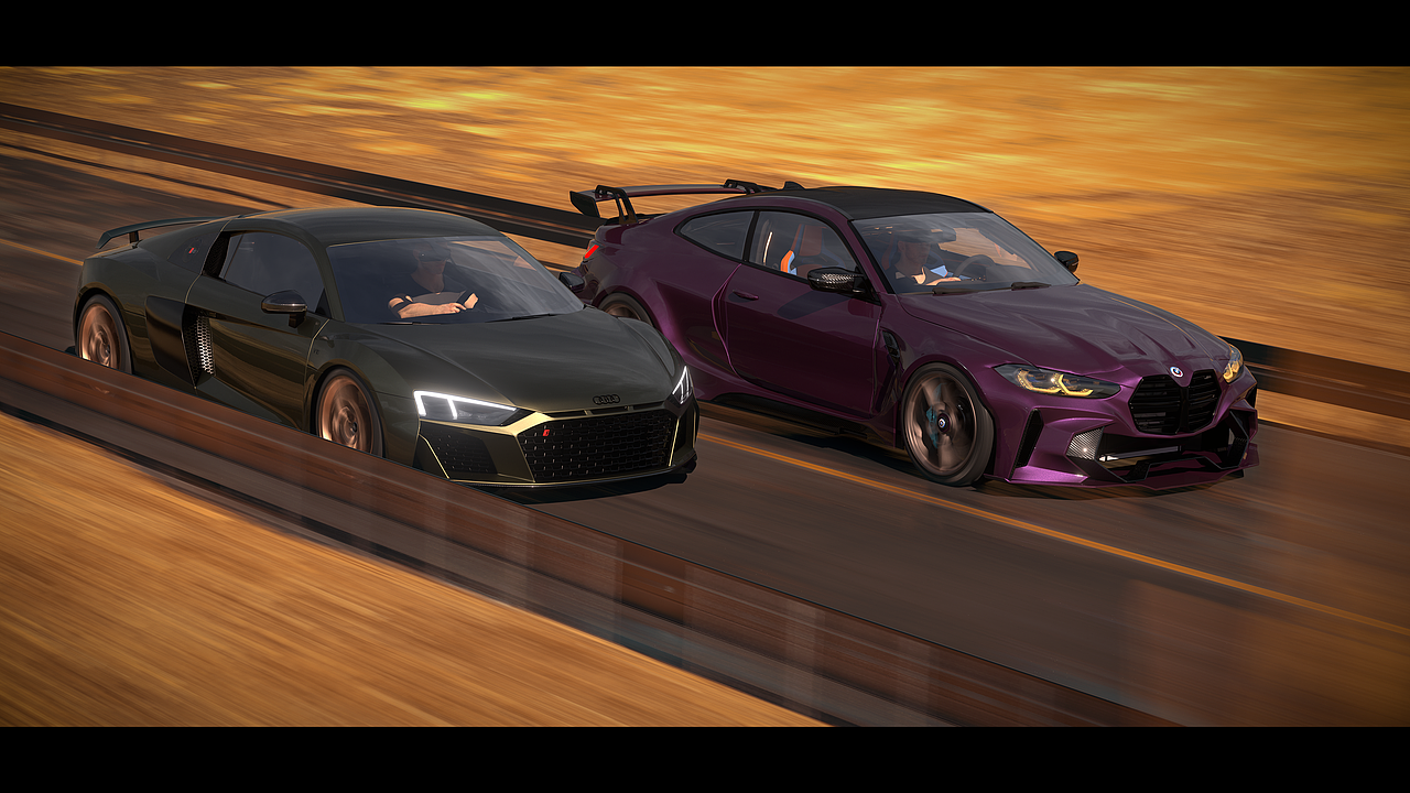 Audi R8P VS BMW M4C CGI_今天作业有点多-站酷ZCOOL