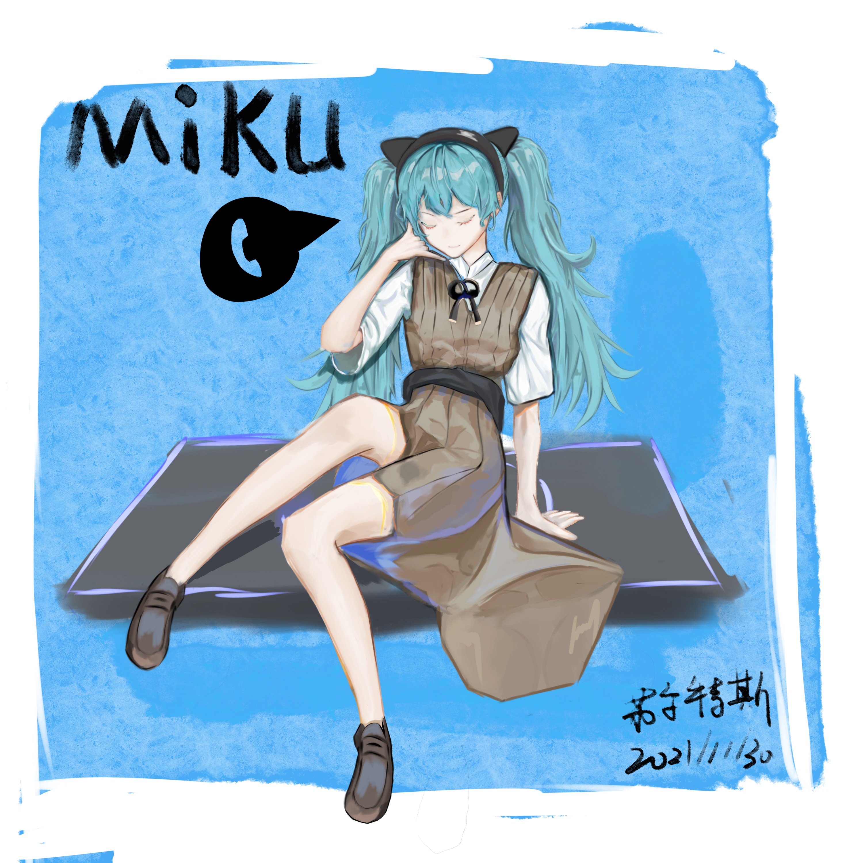 摸一个miku_大魔王苏尔特斯-站酷ZCOOL