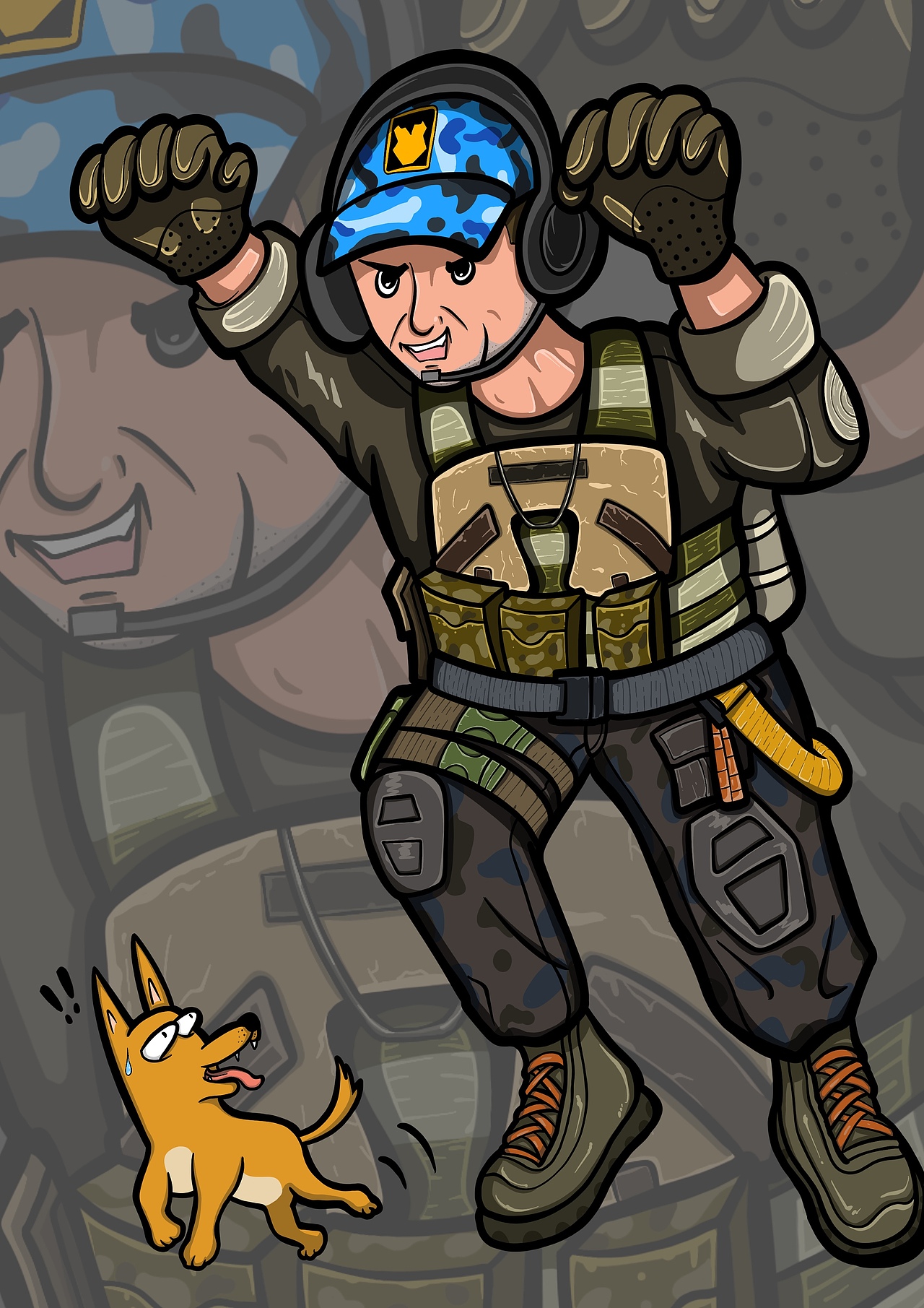 CSGO游戏人物画【Q版】|插画|商业插画|不会画画的王小八_原创作品-站酷ZCOOL