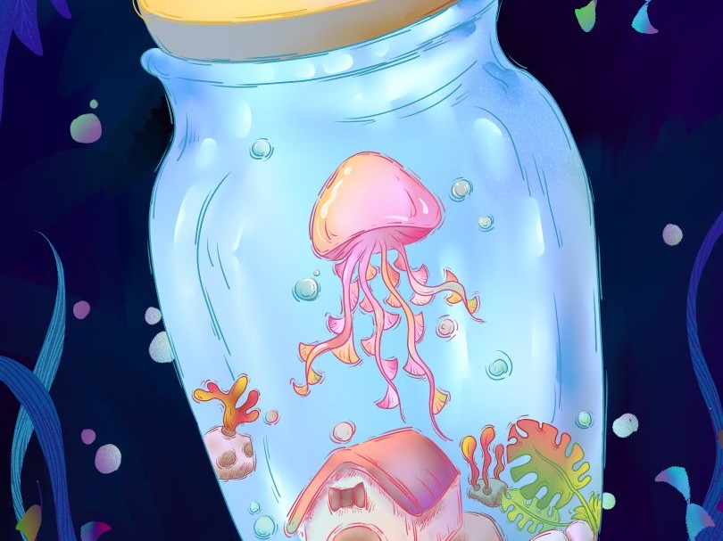 海底世界生态瓶_Z630666195-站酷ZCOOL