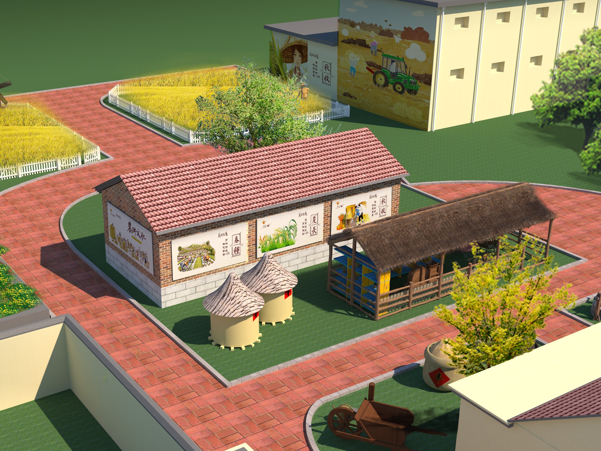 美丽乡村 手绘_硕668-站酷ZCOOL