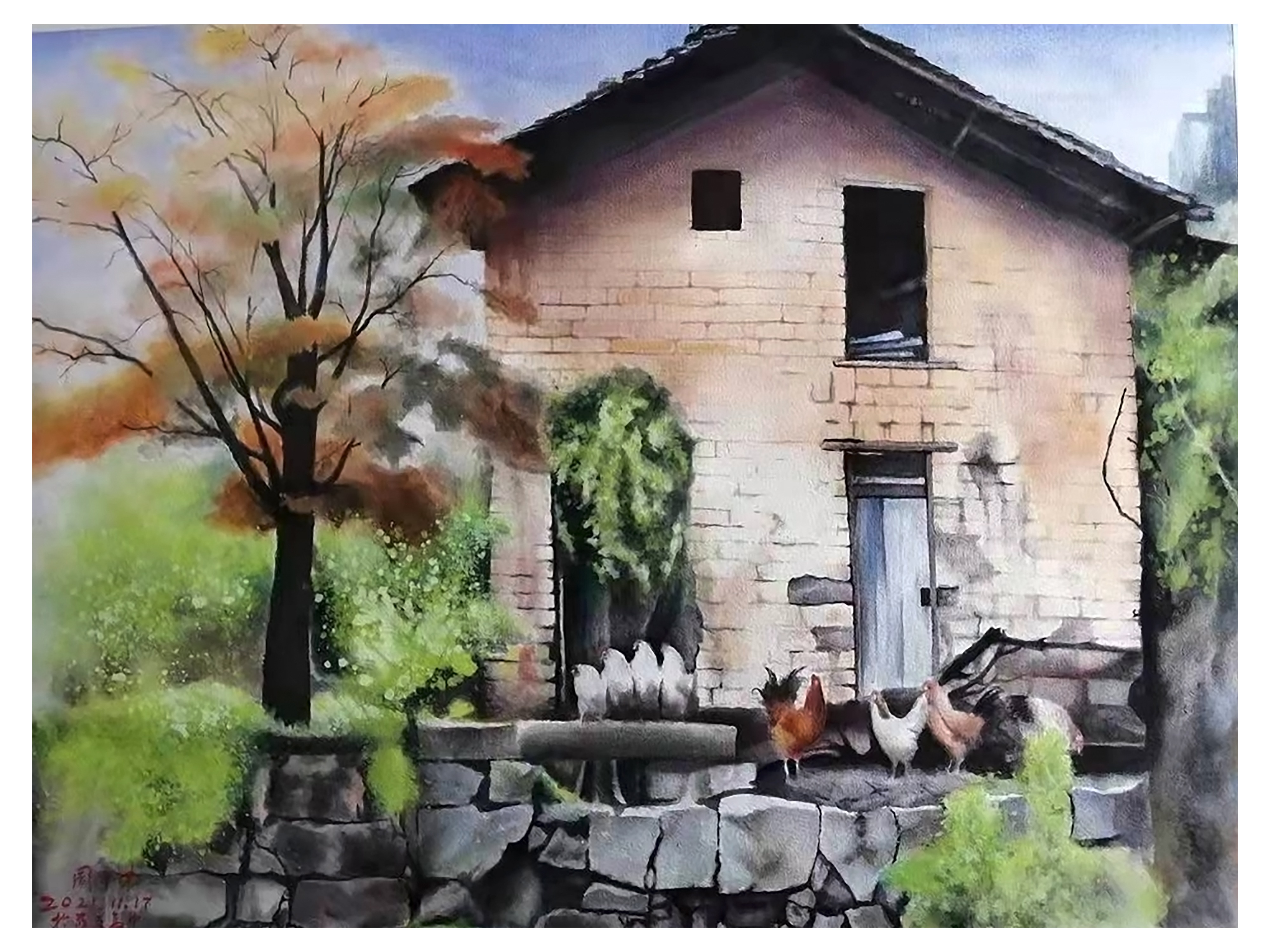 老爸重拾画笔-水彩_ablins-站酷ZCOOL