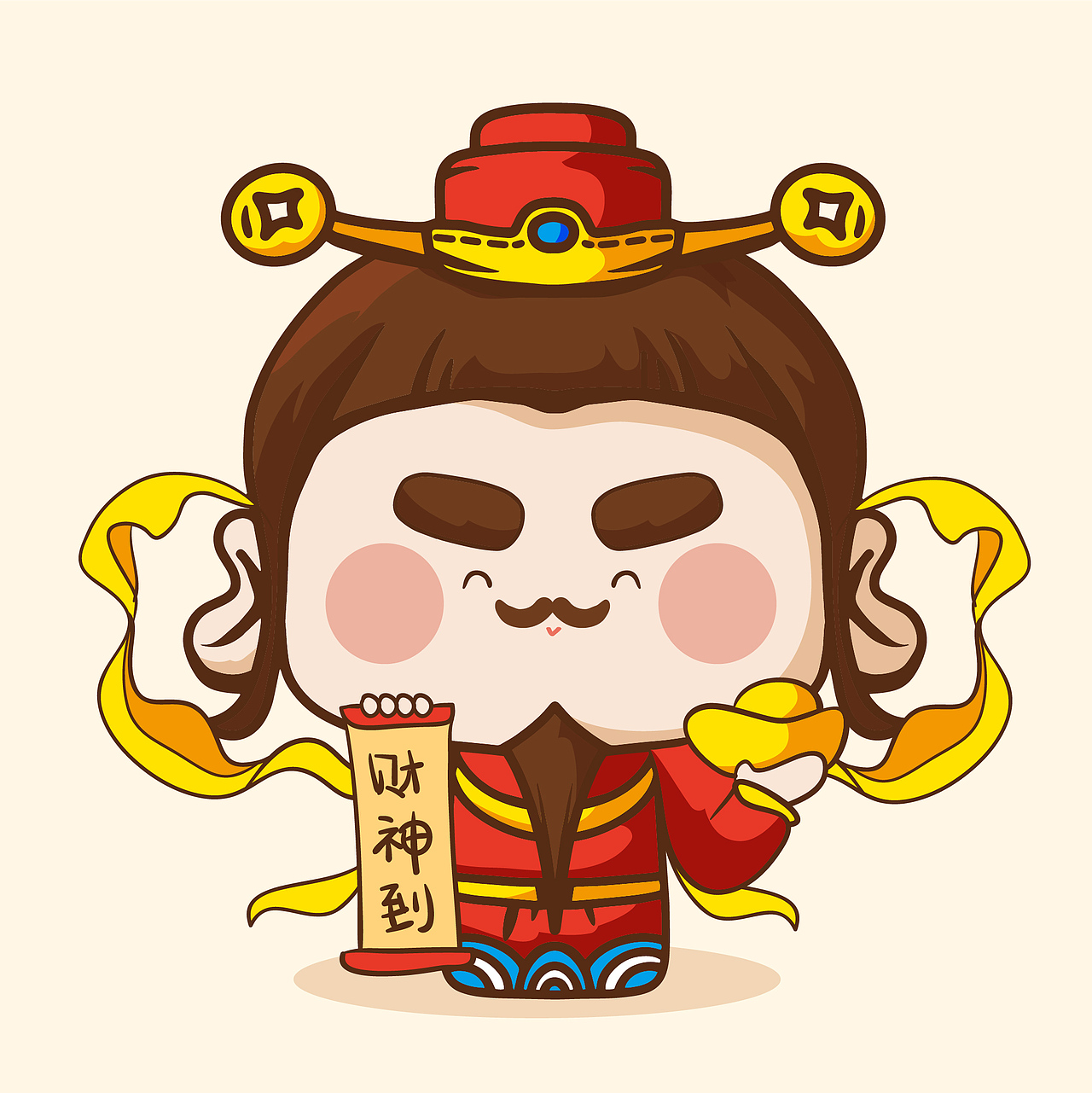 新年-财神表情包|插画|商业插画|大禹哥Yuger - 原创作品 - 站酷 (ZCOOL)