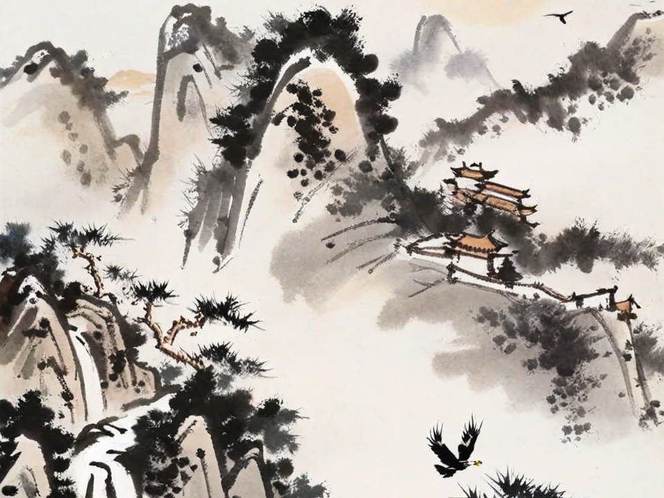 水墨｜山外有山，天外有天，人外有人_Sunny老师-站酷ZCOOL